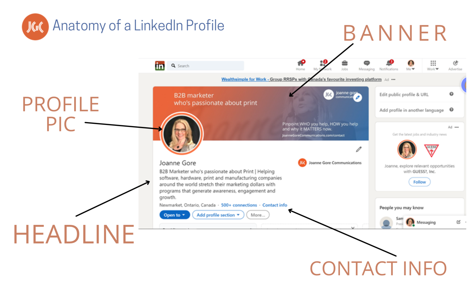 LinkedIn Profile Scorecard | Joanne Gore Communications
